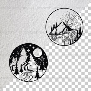 Peaks and Perspectives: Mountain Peaks in Dynamic Frames, Outdoor SVG ...