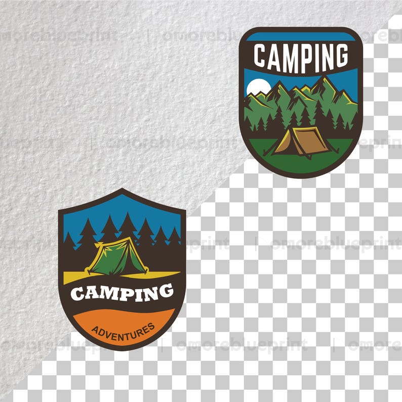 Adventure Camp Emblem Collection: Outdoor Badge & Sticker Graphics ...