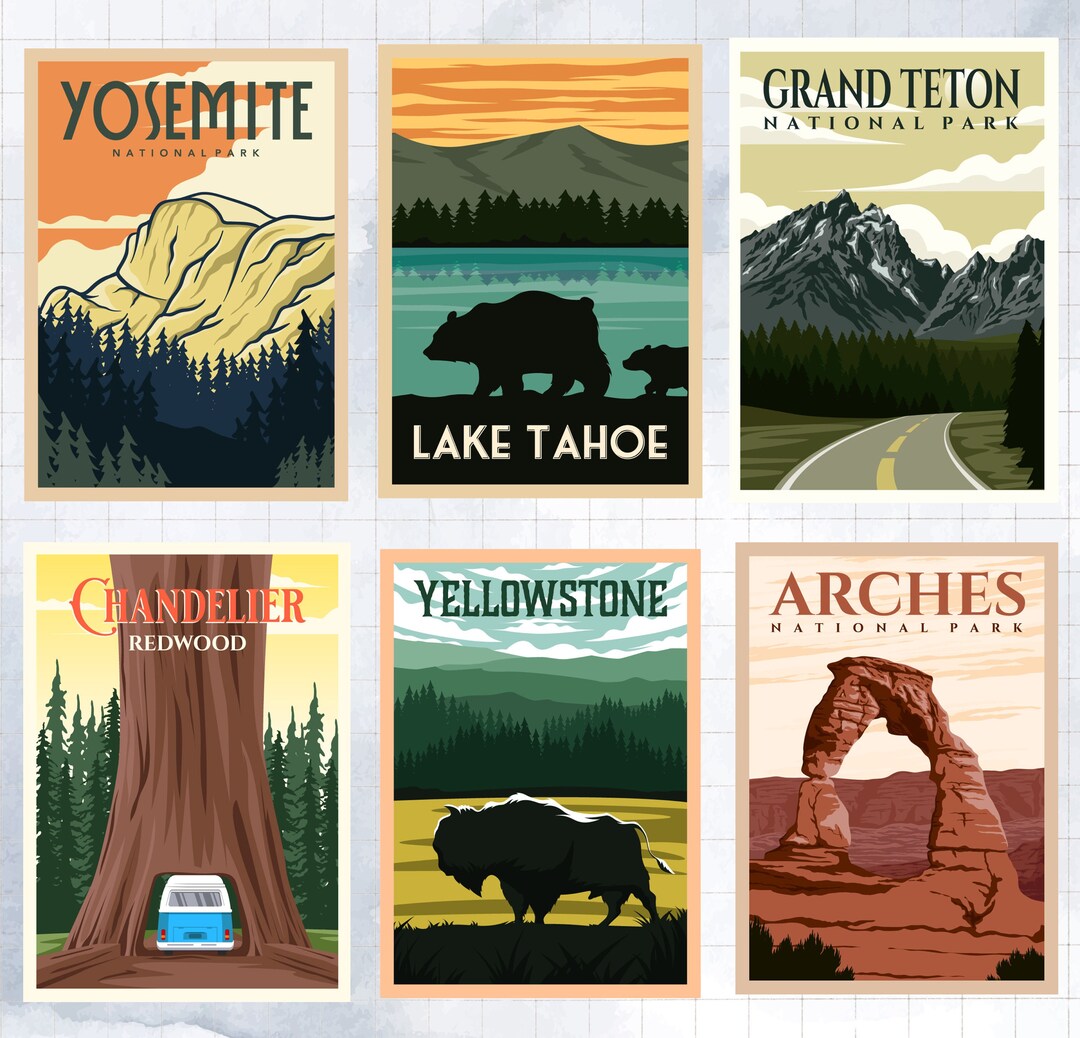 Rediscover the Majesty of National Parks Through Timeless Posters ...