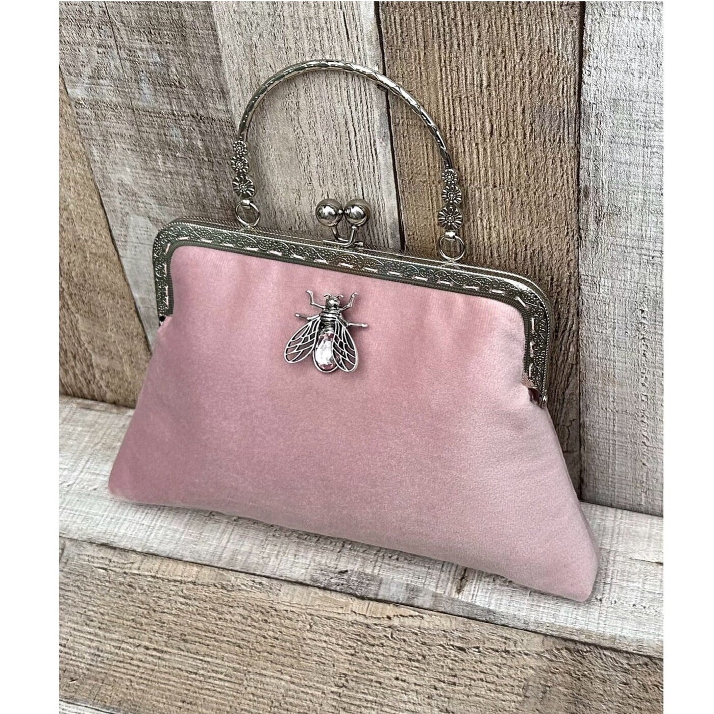 Pink Clutch Bag. Blush Pink Evening Bag. Velvet Clutch Bag. Purse Bag ...