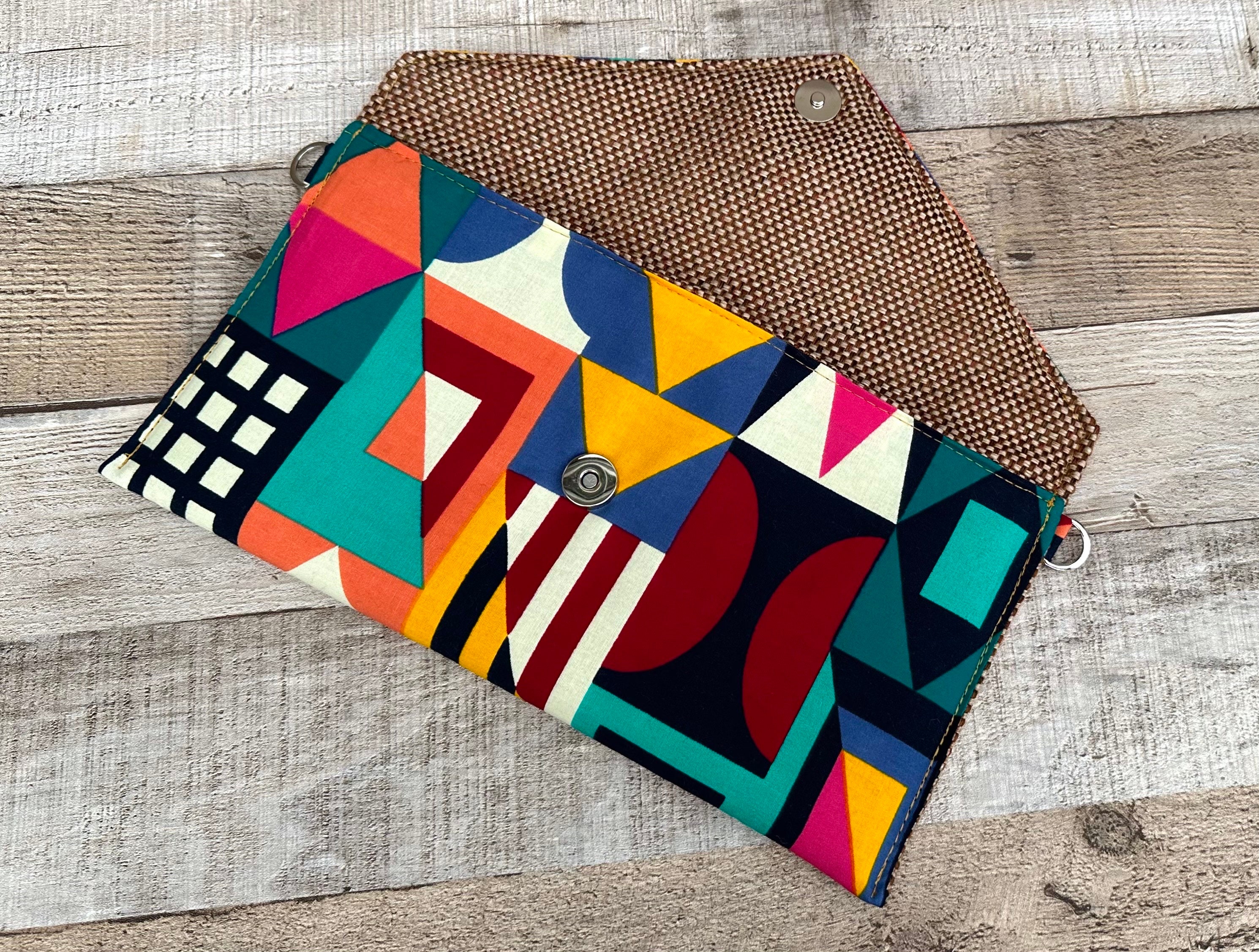 Colourful Clutch Bag. Wristlet Clutch. Vintage Clutch Bag. Quirky ...