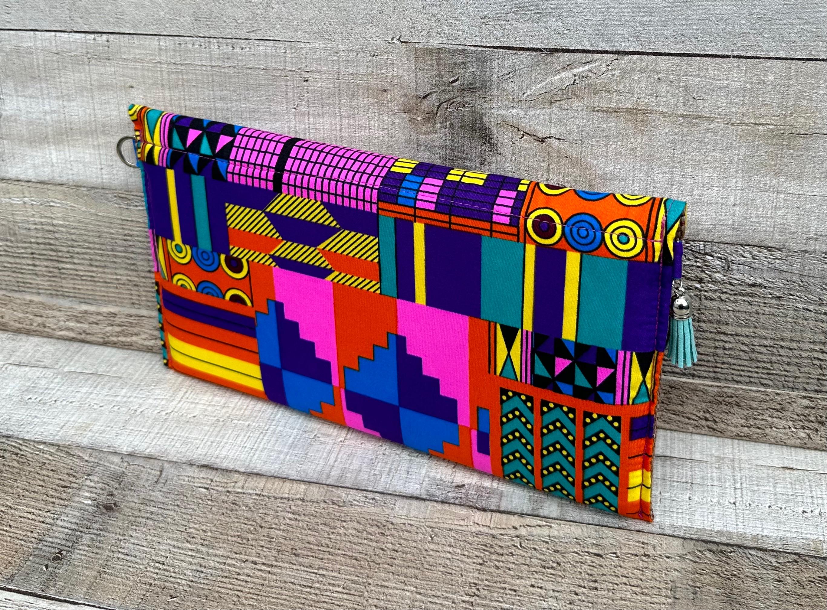 Colourful Clutch Bag. Wristlet Clutch. Vintage Clutch Bag. Quirky ...