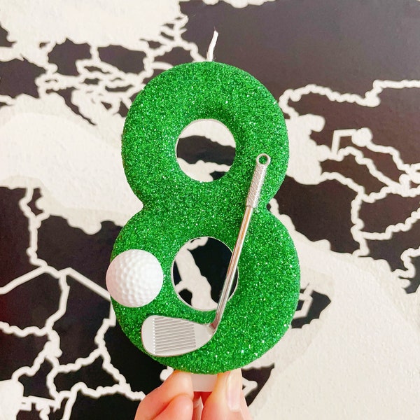 Golf Birthday Candle - Etsy