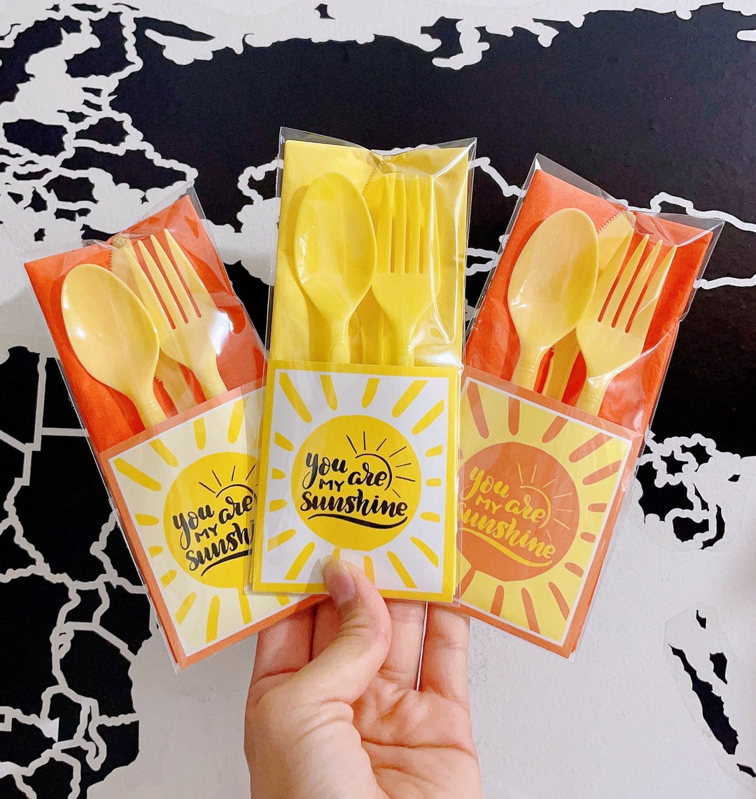 Personalized Birthday Party Cutlery Utensil sunshine - Etsy