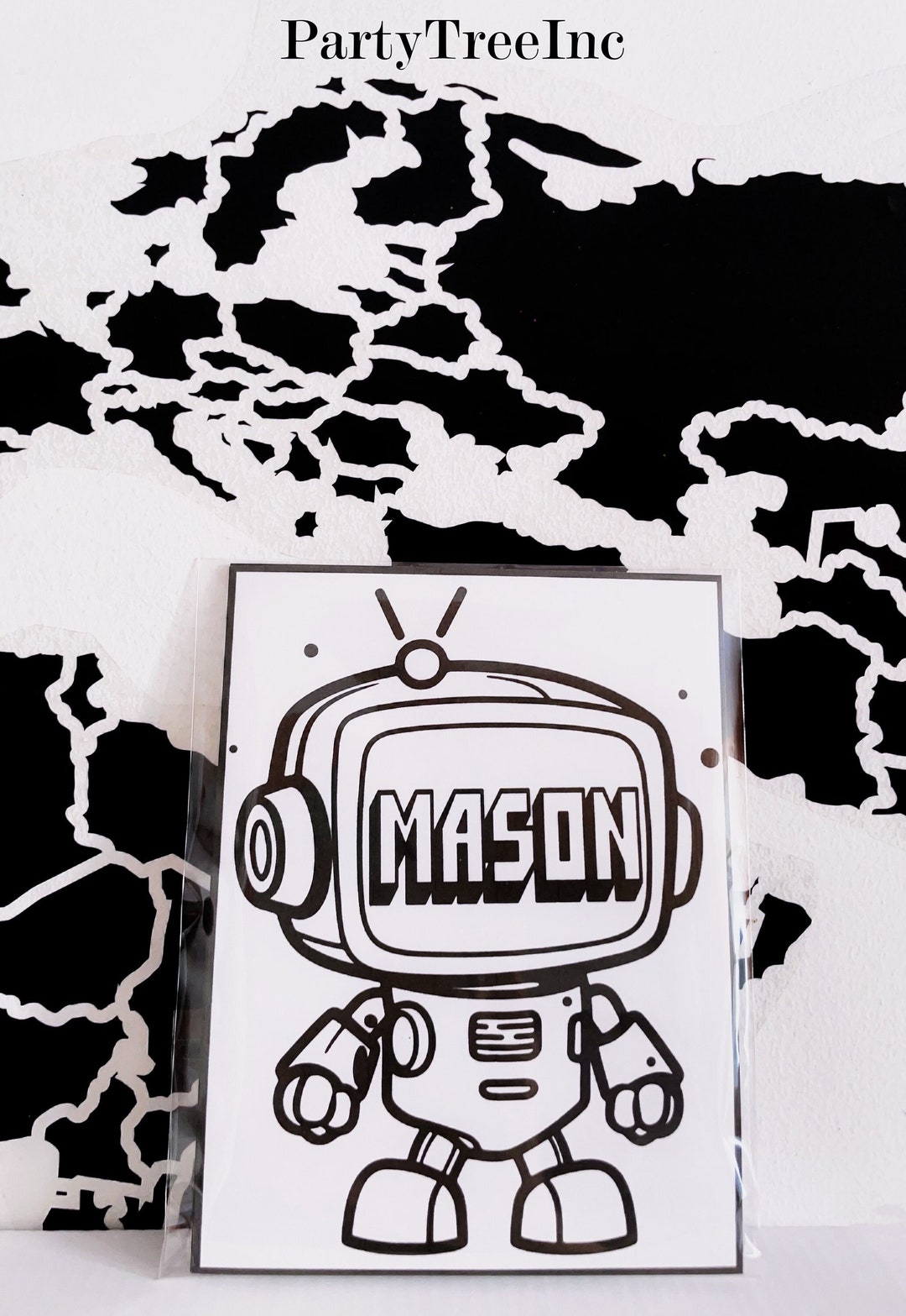 Custom Robot Coloring Kits With Crayons, Party Fillers ,robot Party ...