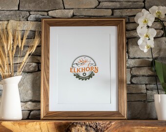 Solid Walnut With Maple Inlay Picture Frame 8.5 X 11 - Etsy