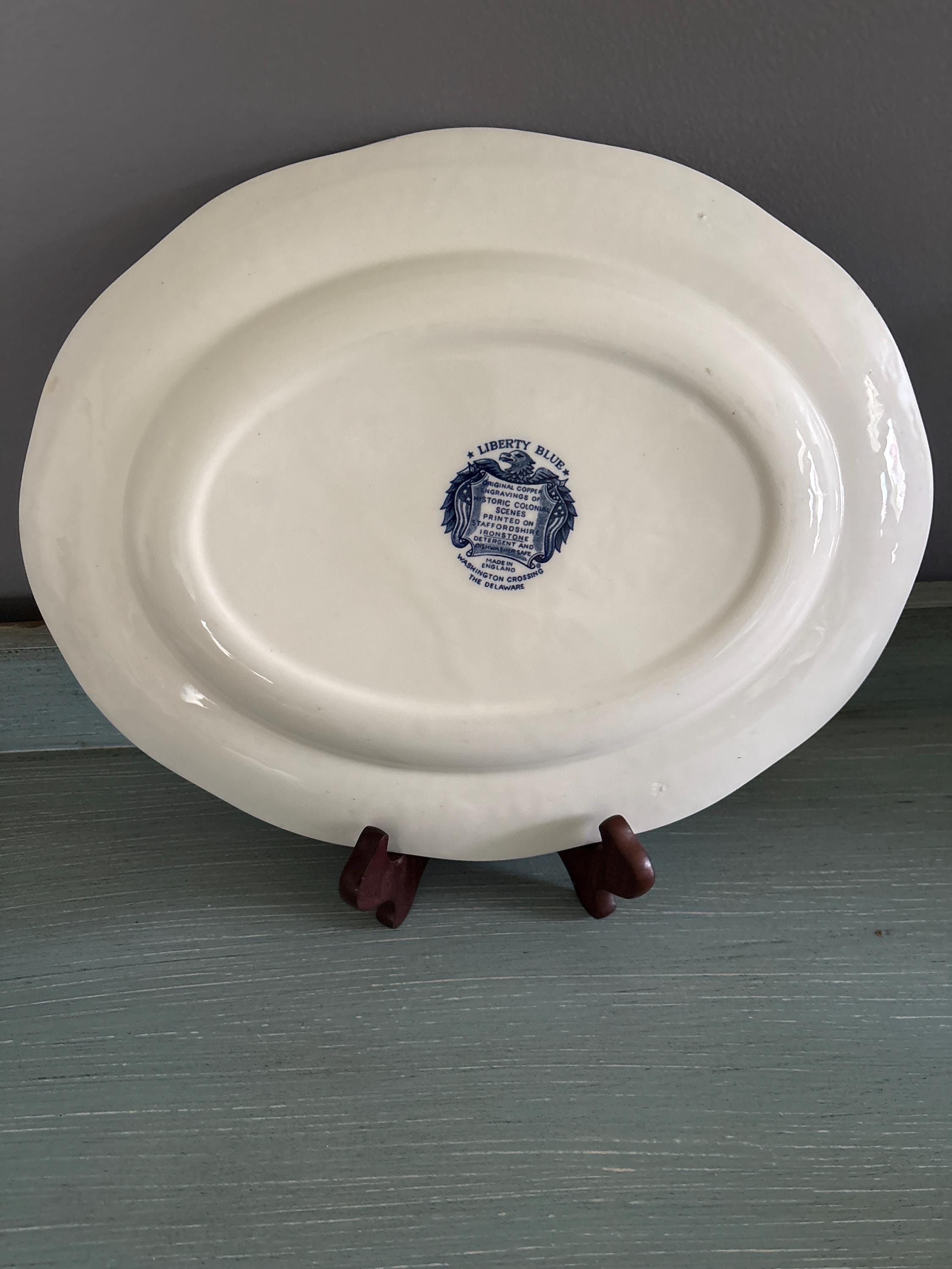 Liberty Blue Serving Platter 14"x 11 1/4" Staffordshire Excellent ...
