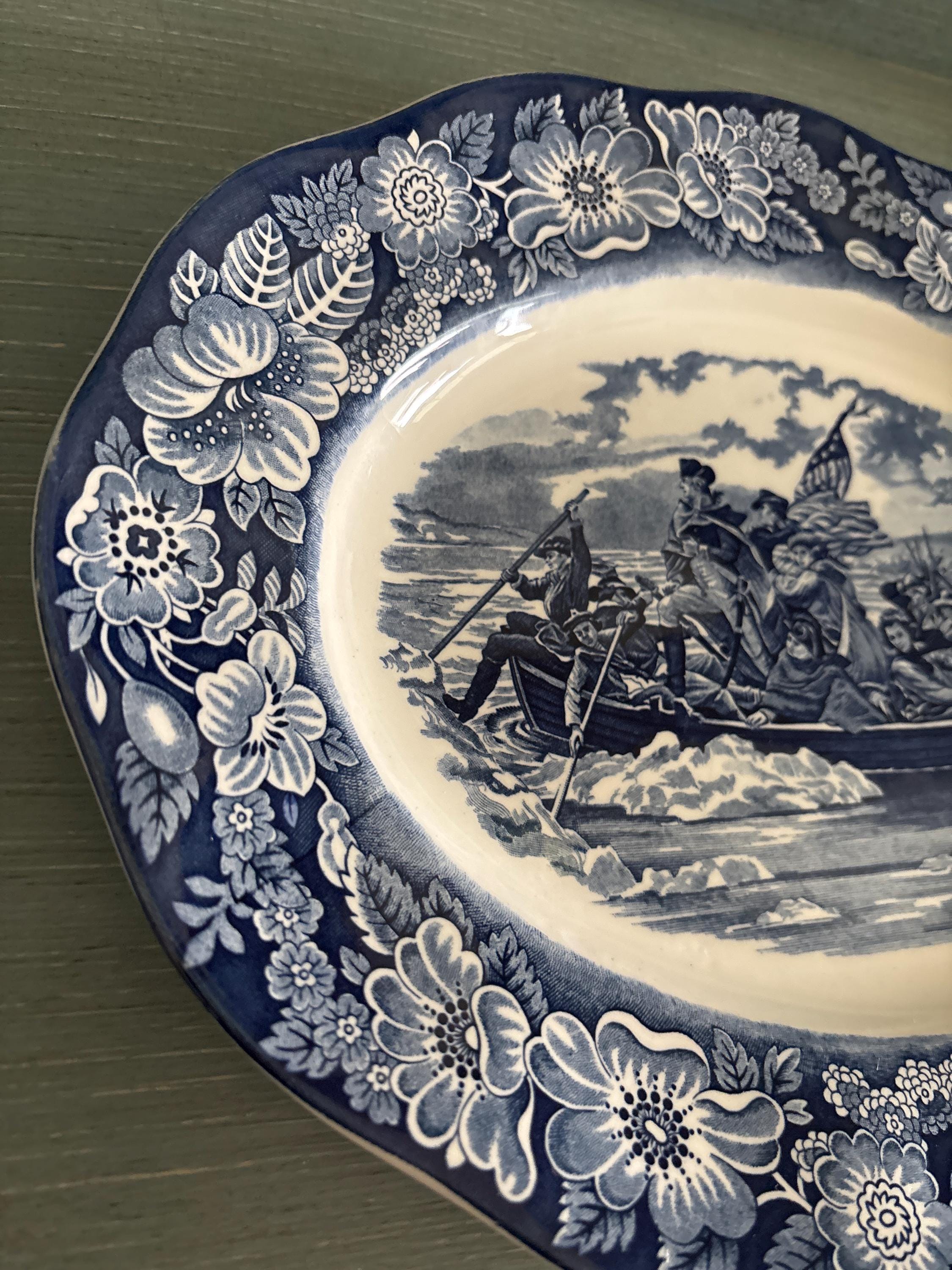 Liberty Blue Serving Platter 14"x 11 1/4" Staffordshire Excellent ...