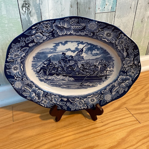 Blue Platter - Etsy
