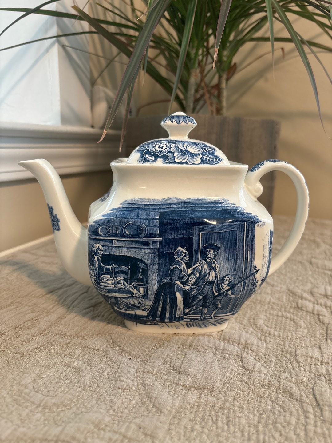 Staffordshire Liberty Blue Teapot - Etsy