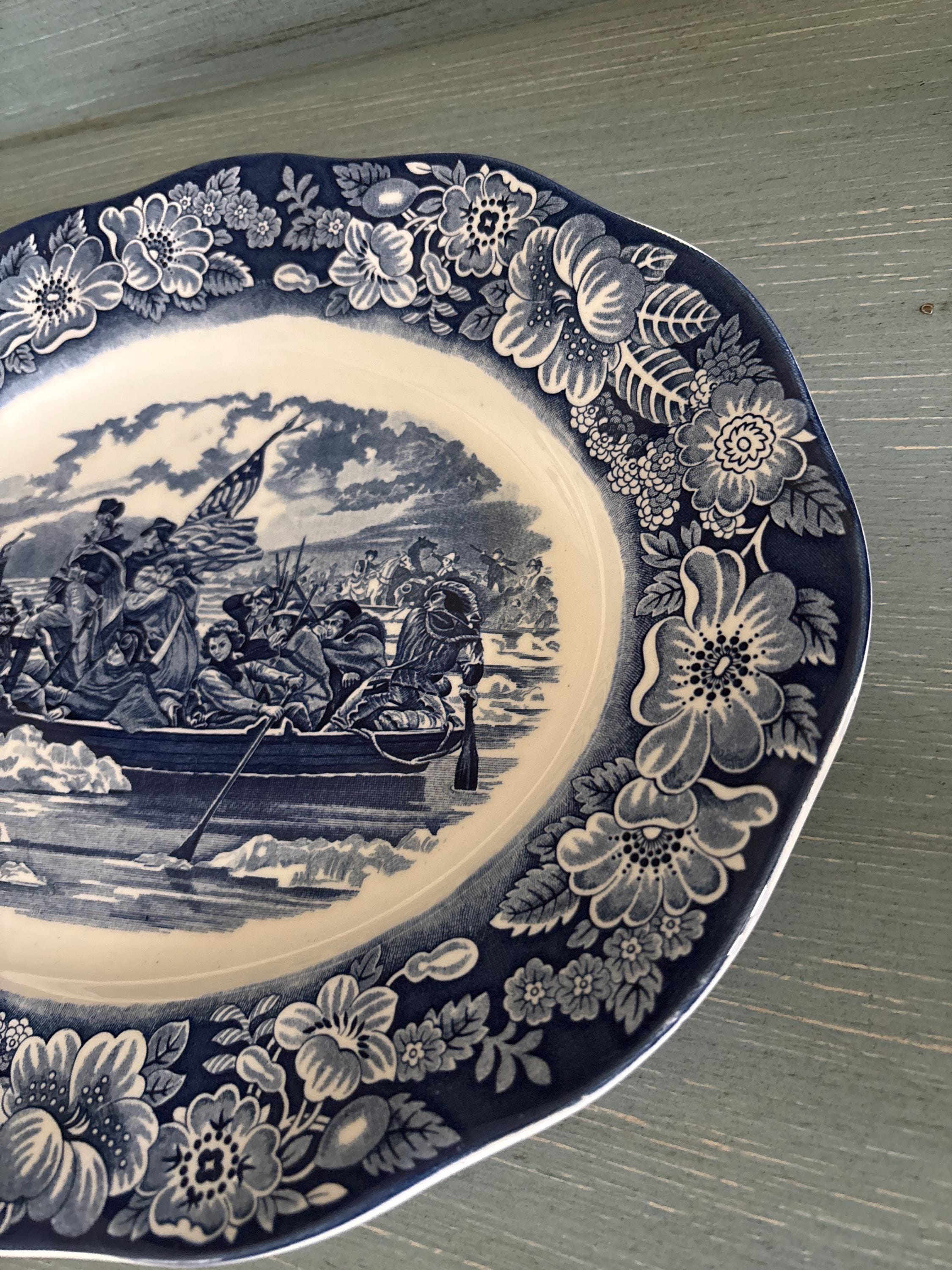 Liberty Blue Serving Platter 14"x 11 1/4" Staffordshire Excellent ...