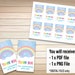 Instant Download - Pastel Rainbow Gift Tag, Birthday Gift Tag, Thank ...