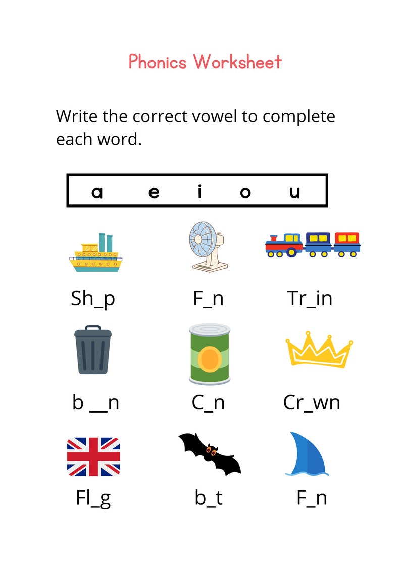 Reception Year Worksheets - Etsy