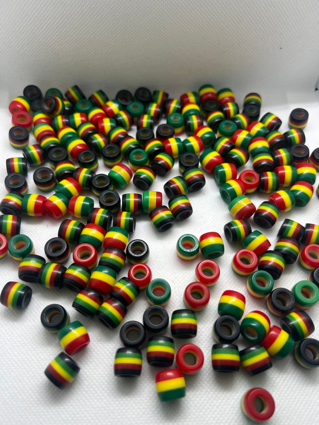 4 Rasta Reggae Dreadlock Bead , Sister Locks Jewelry - Etsy