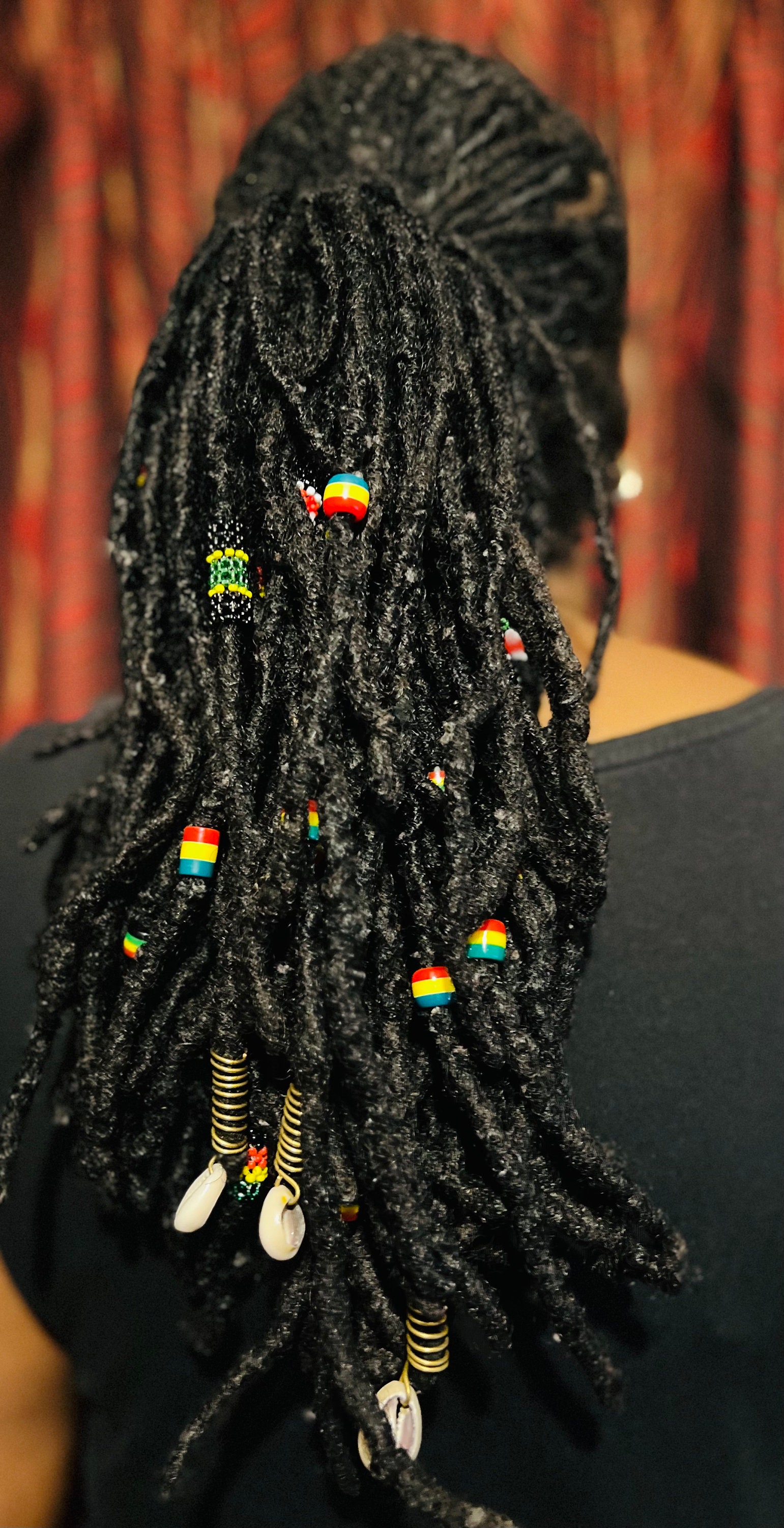 4 Rasta Reggae Dreadlock Bead , Sister Locks Jewelry - Etsy