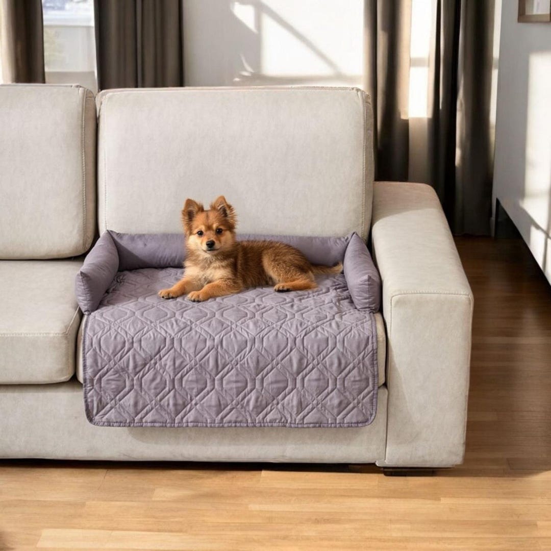 Waterproof Pet Bed Sofa Cover: Comfy Couch Protector With Bolster - Etsy