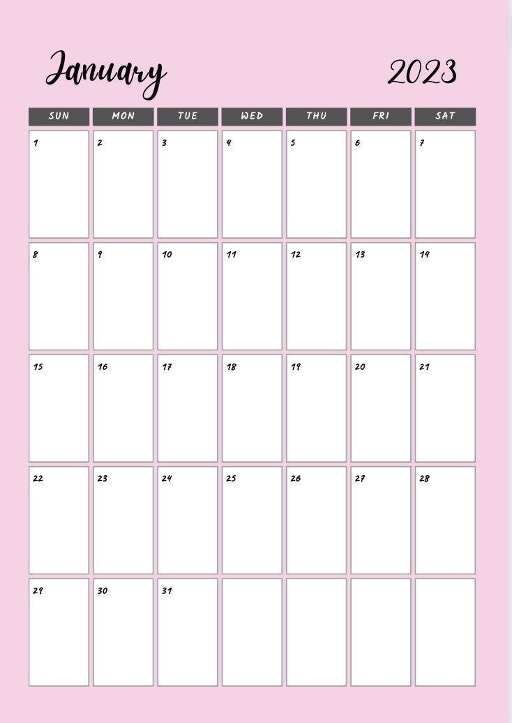 JAN-DEC 2023 CALENDER (digital) - Etsy