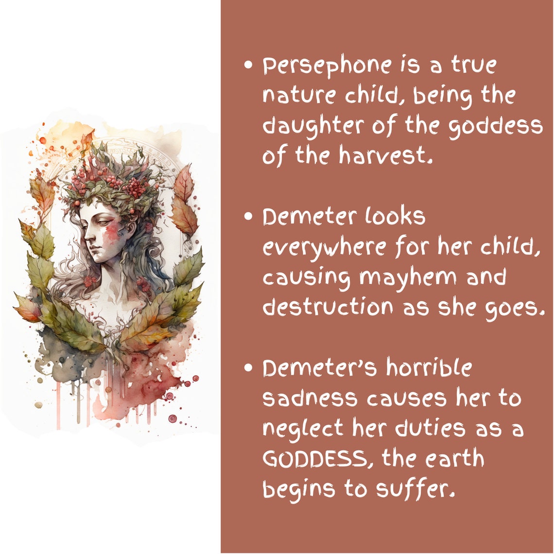 Goddess Persephone Proserpina, Queen of the Underworld, Greek Mythology ...