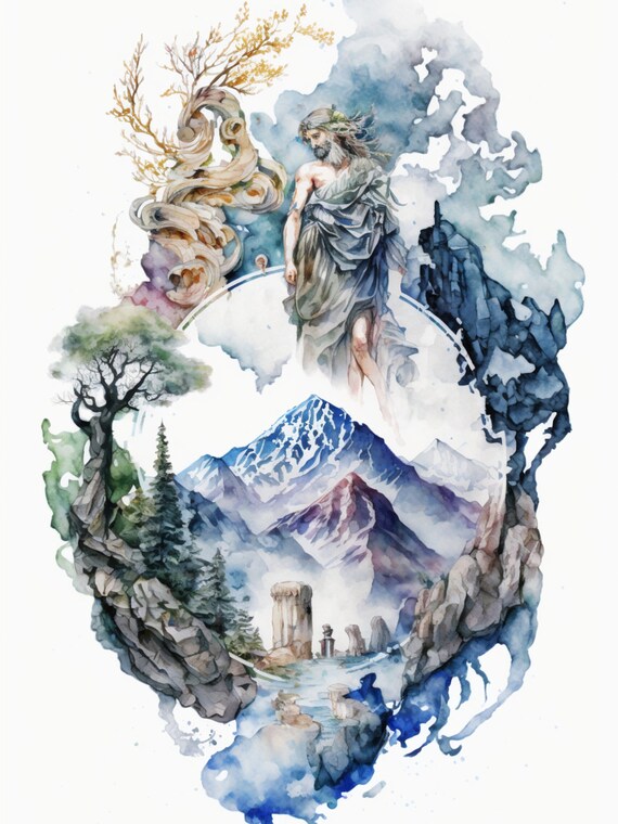 Olympus Mythology Drawing