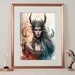 Hel Print, Nordic Goddess Hel, Norse Mythology Print, Watercolor Hel ...