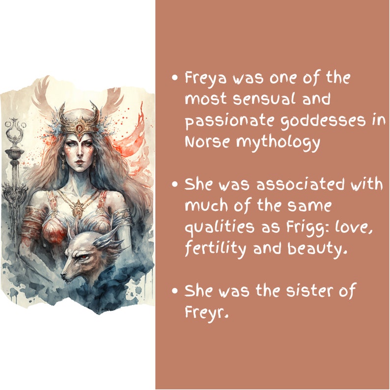 Freyja Print Nordic Goddess Norse Mythology Print - Etsy
