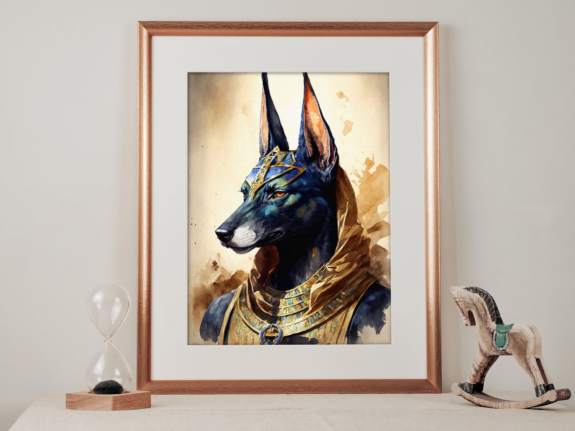 Anubis Egypt God Print, Gods of Egypt, Egypt Mythology Print, Anubis ...