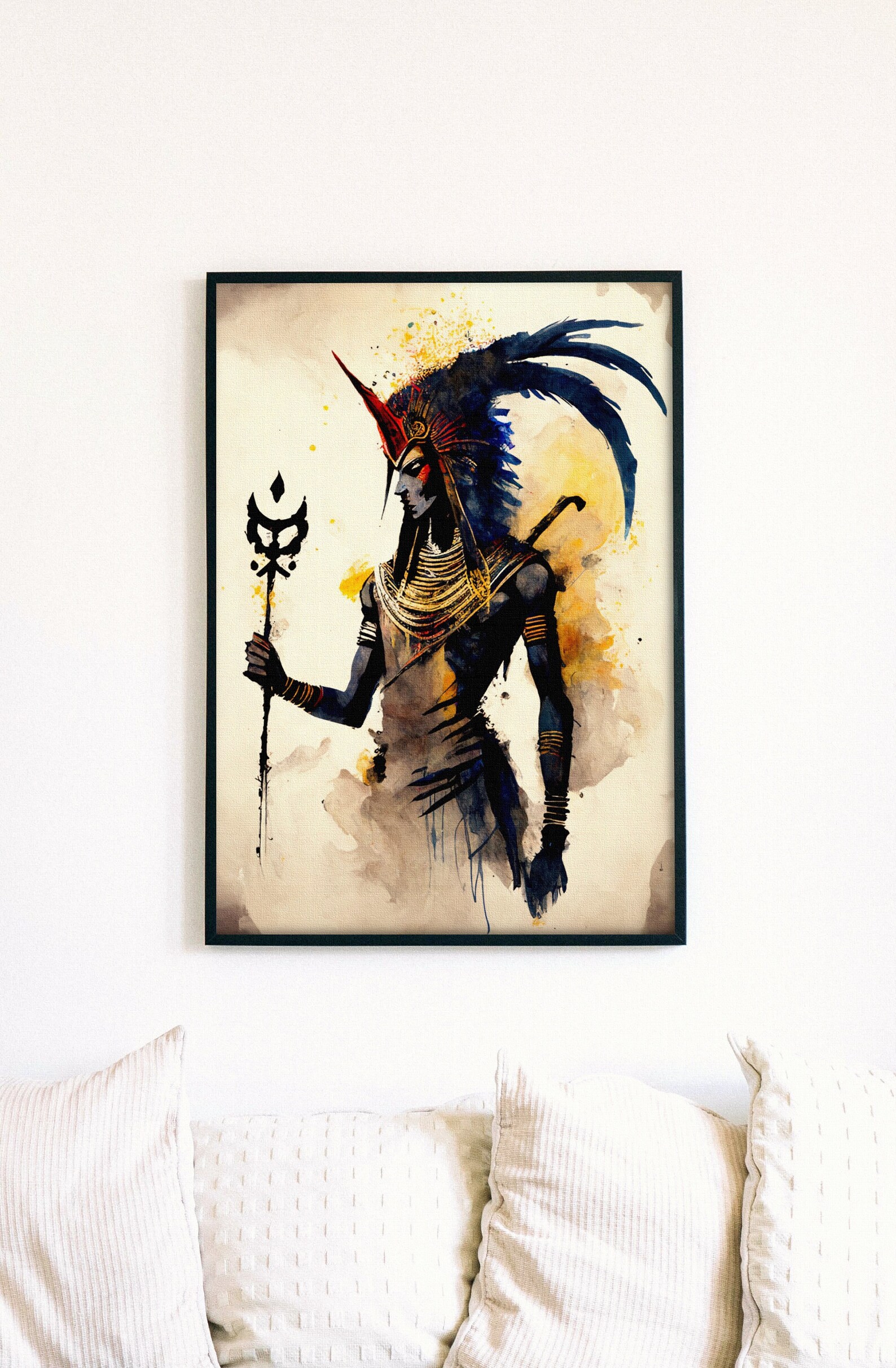 Amun Egypt God Print, Gods of Egypt, Egypt Mythology Print, Aamon ...