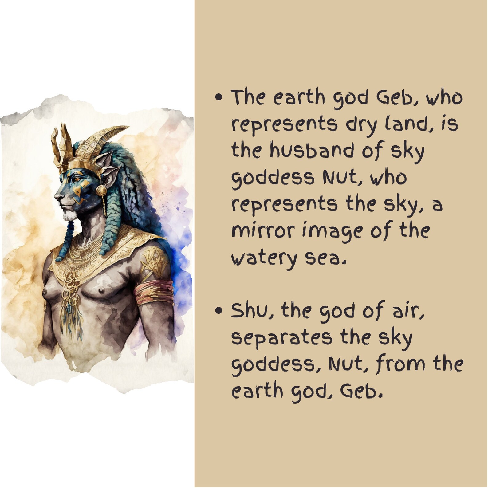 Geb Egypt God Print, Gods of Egypt, Egypt Mythology Print, Geb God of ...