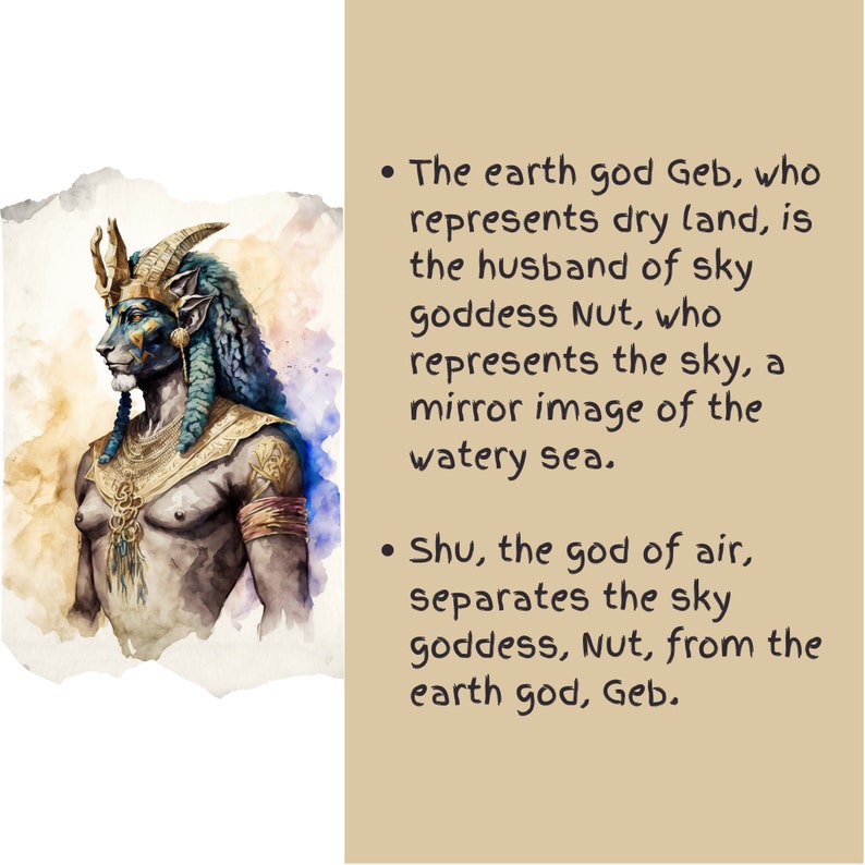 Geb Egypt God Print, Gods of Egypt, Egypt Mythology Print, Geb God of ...