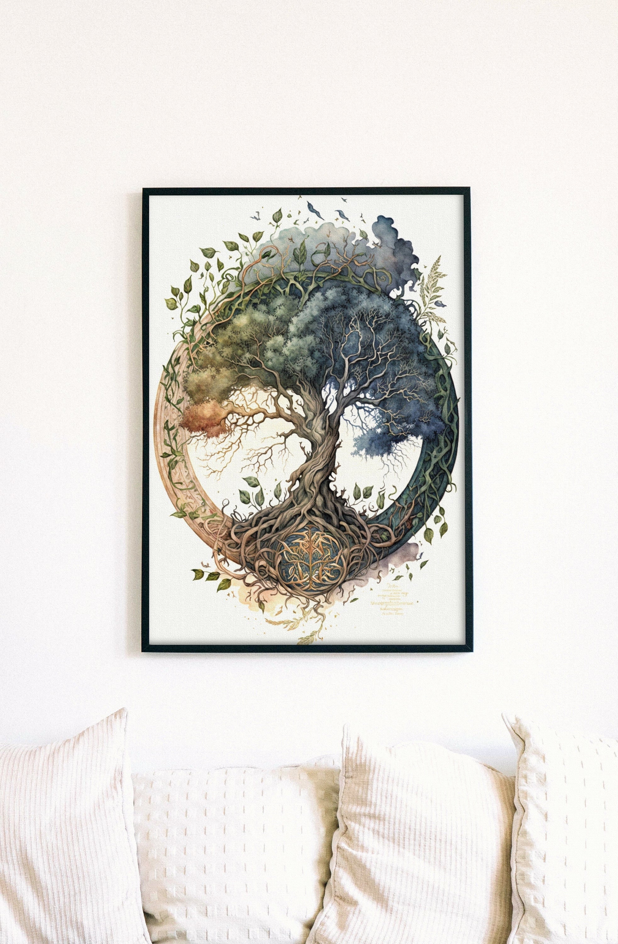 Yggdrasil Tree of Life Print Watercolor Norse Mythology - Etsy