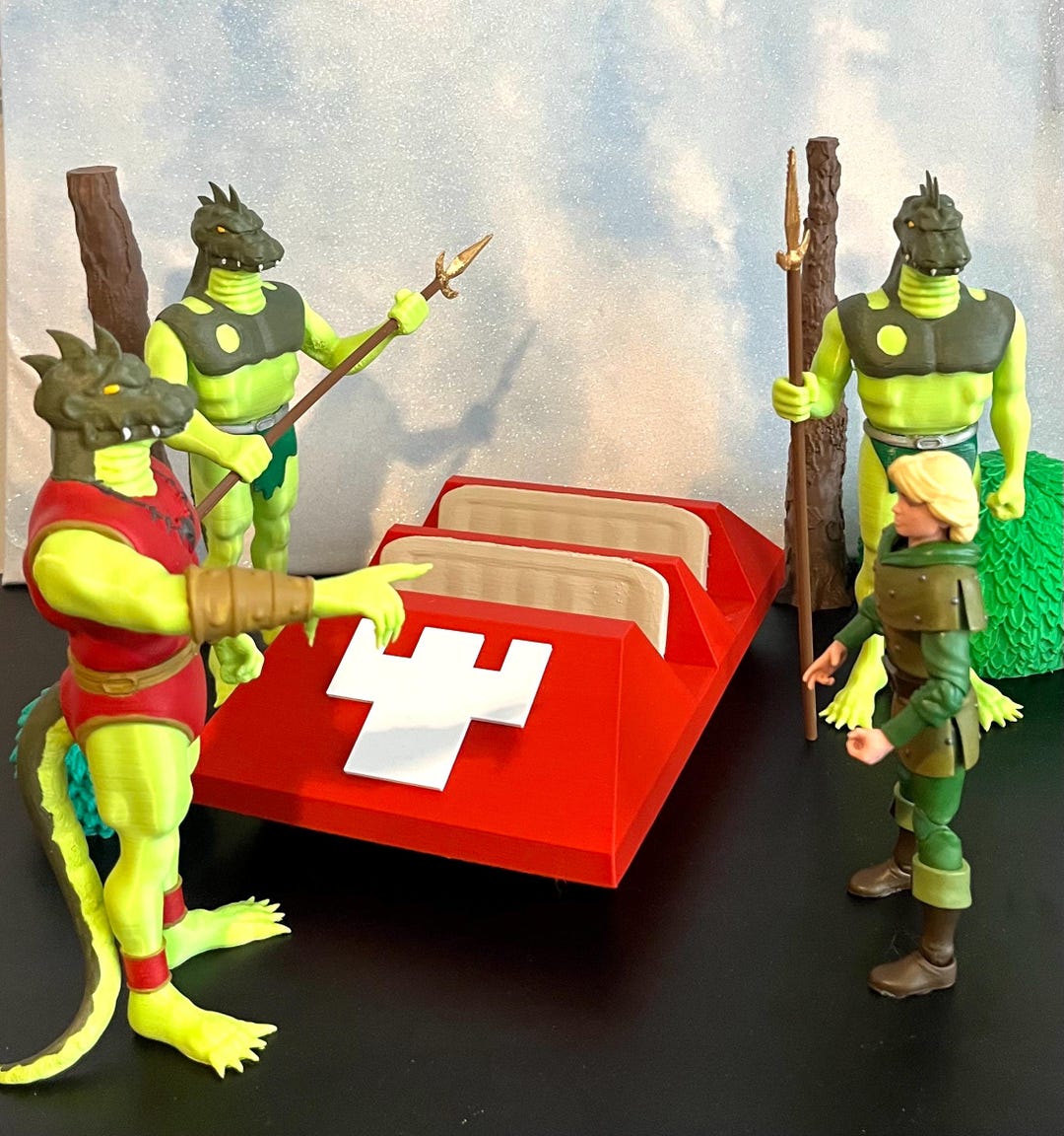 Lizard Man Set of 3 - Dungeons and Dragons Cartoon Lizard Man Set of 3 ...