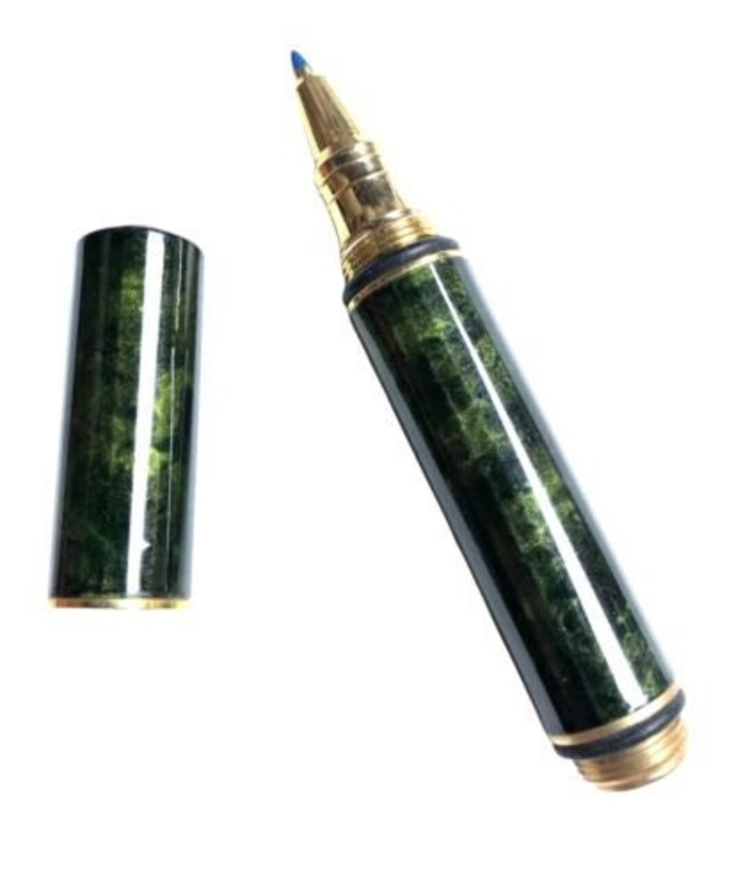 Filcao Vintage Mini Ballpoint Pen in Green Lacquer Made in - Etsy