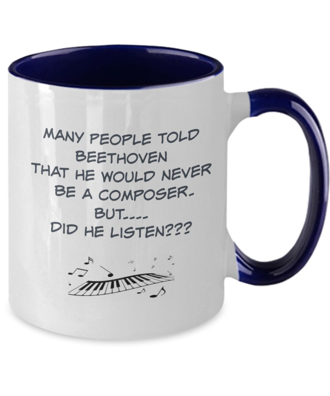 Funny Composer Coffee Mug, Sarcastic Beethoven Joke Holiday Gift for ...
