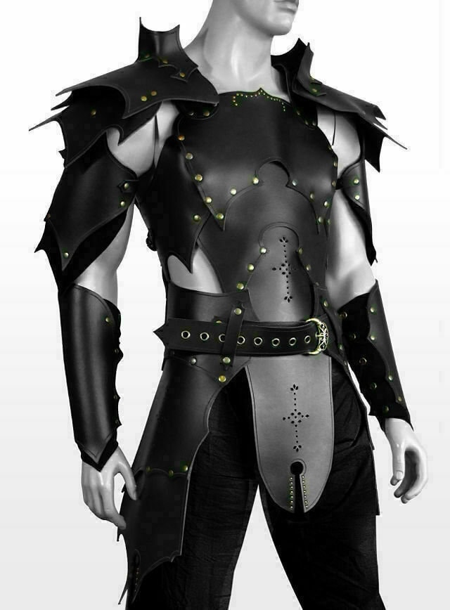 Medieval Armor Black Vampire Leather Armor Halloween Costume Larp ...