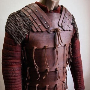 Medieval Roman Greek Leather Armor Jacket Vest Armour Costume With ...