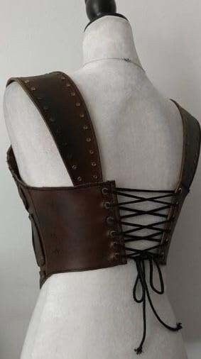 Leather Women Chestguard SCA - Etsy