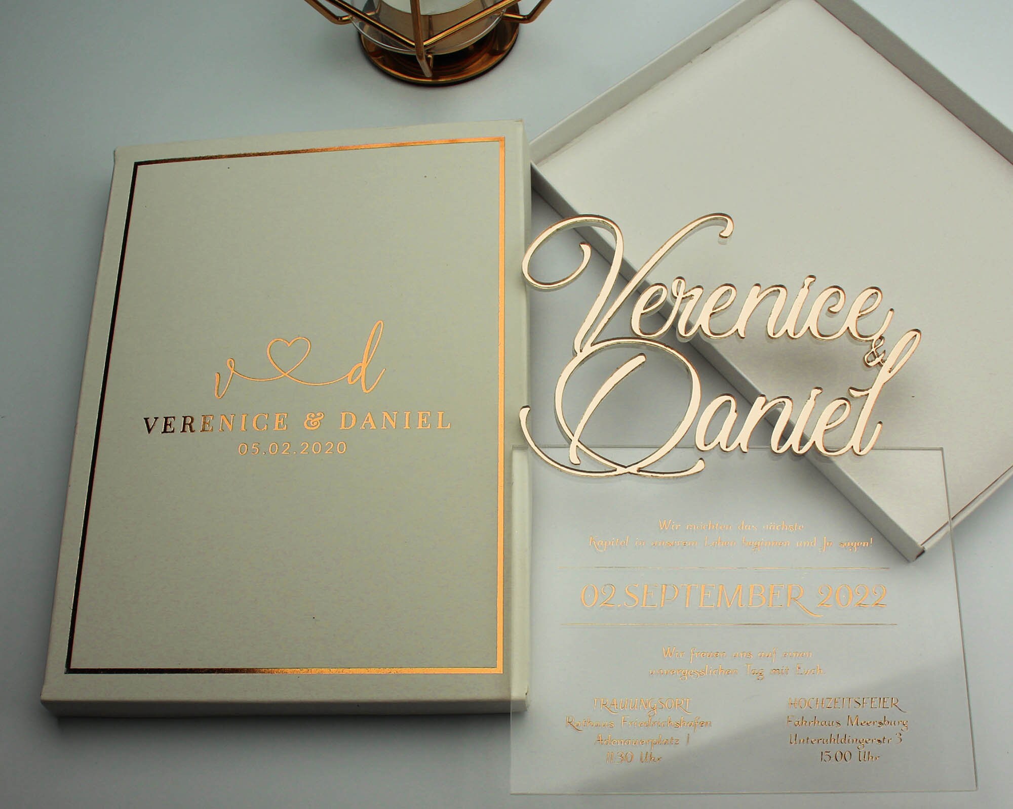 Invitación transparente Invitación en caja de lujo con Sobre - Etsy México