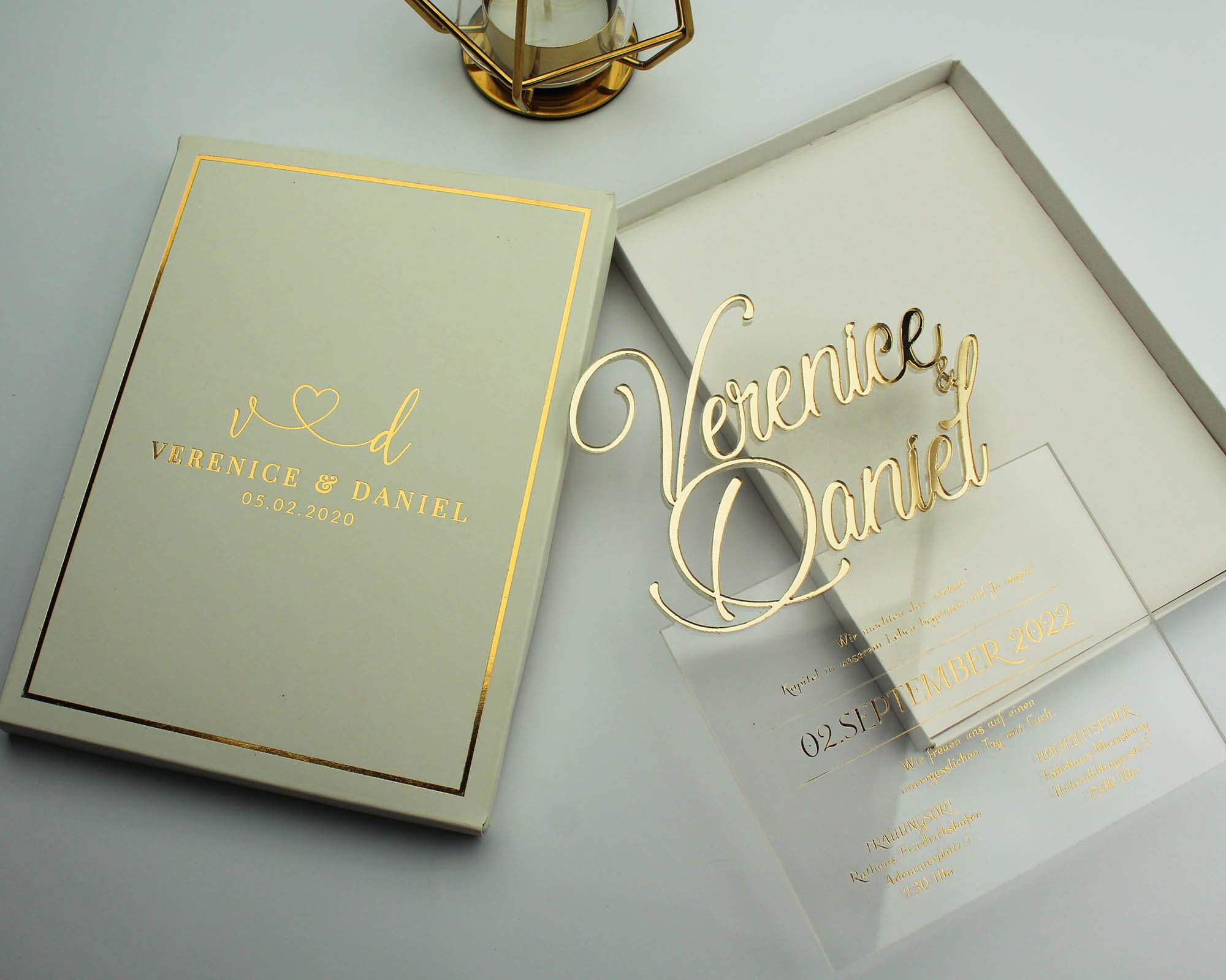 Invitación transparente Invitación en caja de lujo con Sobre - Etsy México