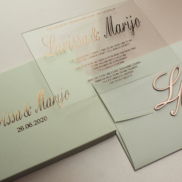 Transparent Wedding Invitation - Etsy