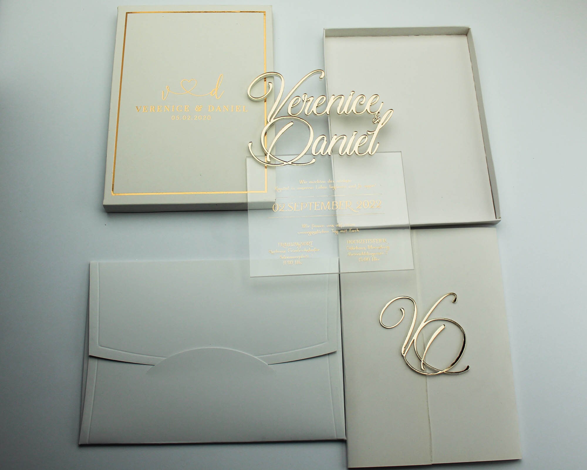 Invitación transparente Invitación en caja de lujo con Sobre - Etsy México