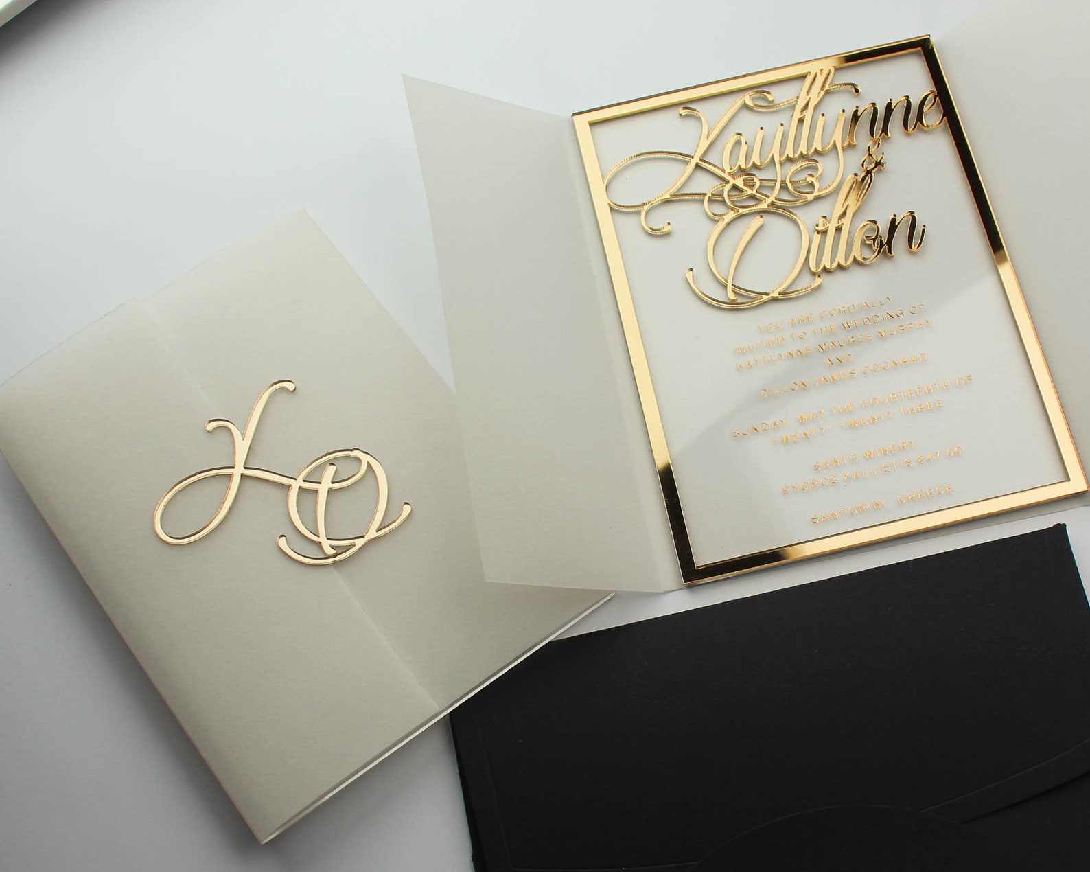Acrylic Wedding Invitation Elegant White Wedding Invitations - Etsy