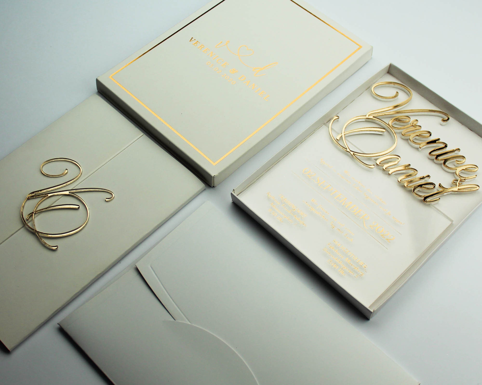 Invitación transparente Invitación en caja de lujo con Sobre - Etsy México