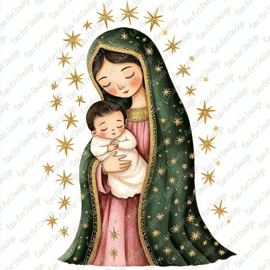 Our Lady Clipart, Holy Mother Art, Sacred Family (digital Download) - Etsy