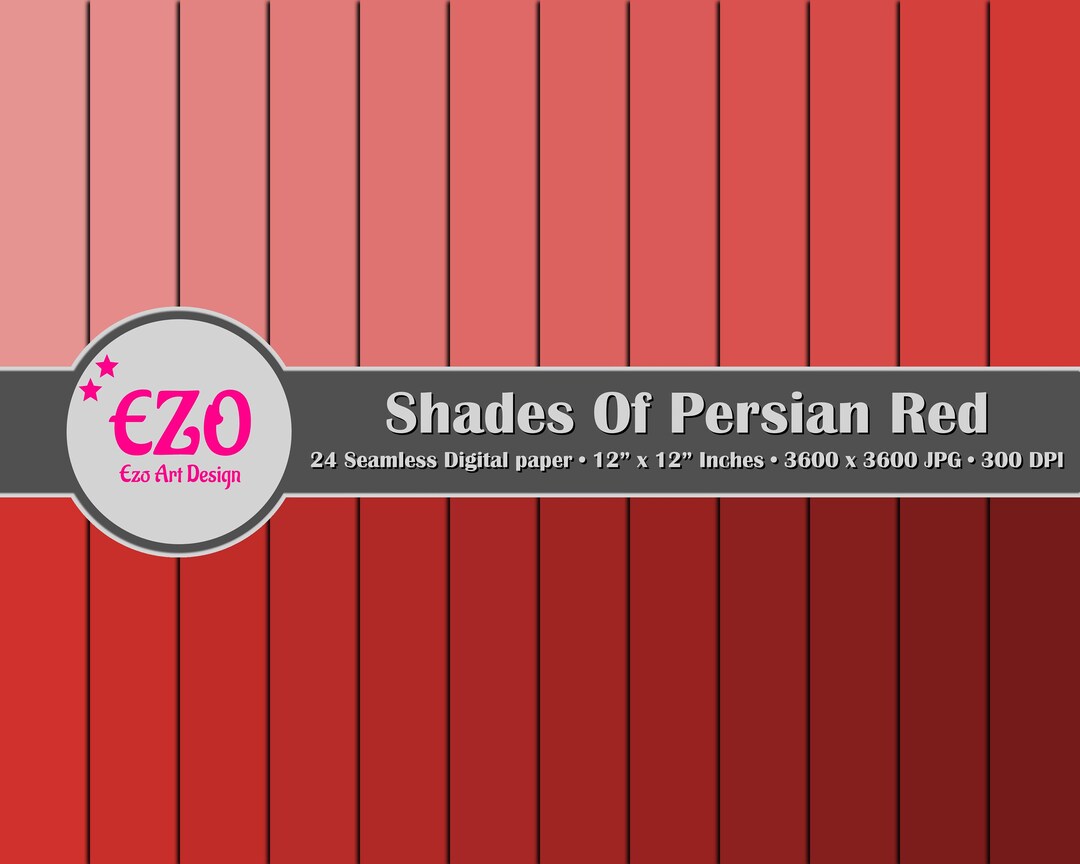 Shades of Persian Red Digital Paper Pack 24 Papers - Etsy
