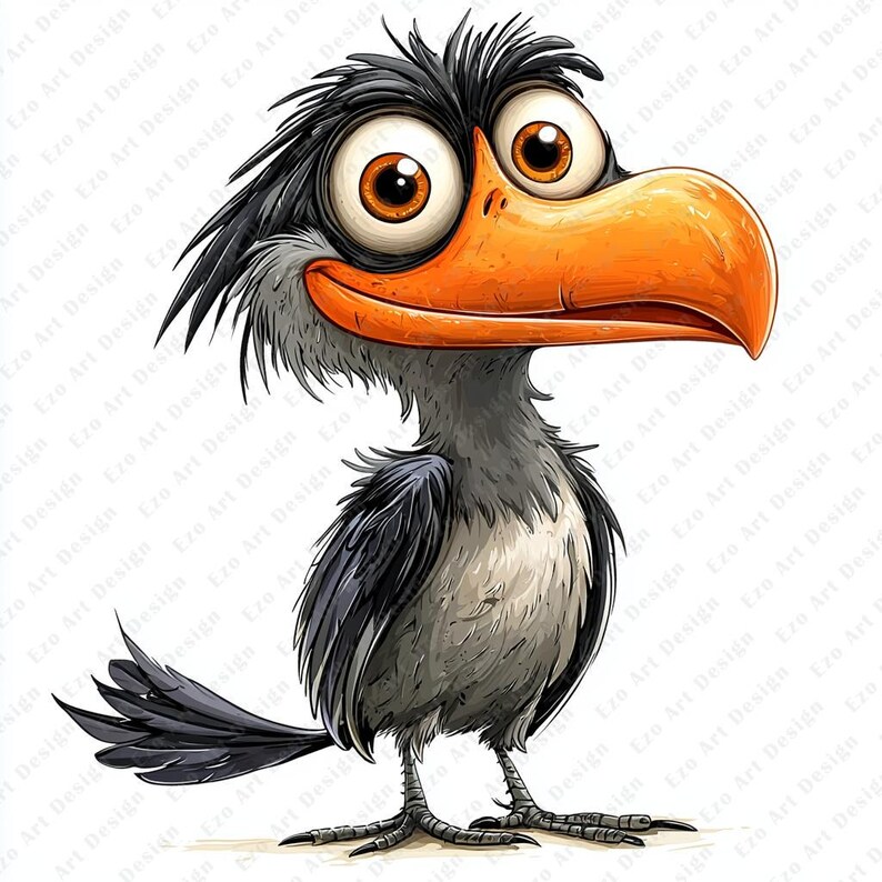 Funny Crow Clipart, 10 High Quality JPG, Laughing Crow, Cute Crow ...