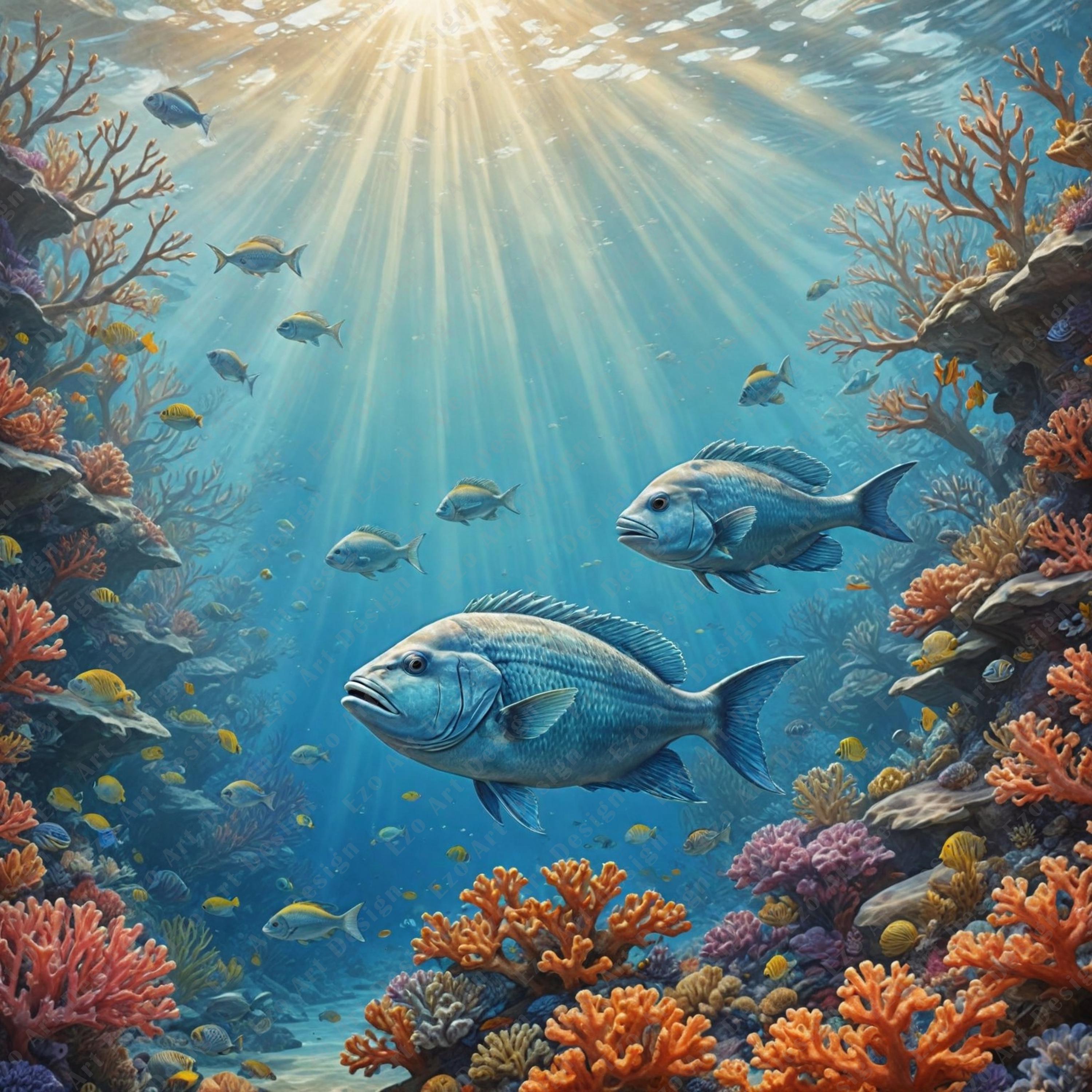 Underwater Life Clipart, 12 JPG, Digital Download, Printable Underwater ...