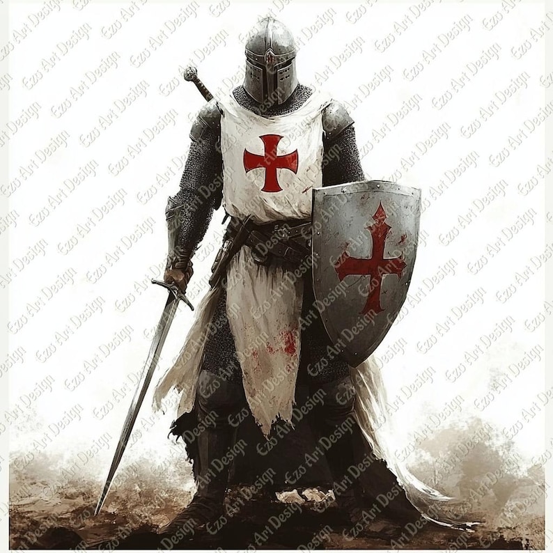 Medieval Knight Crusader Clipart, AI Art (digital Download) - Etsy UK
