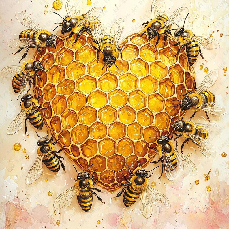 Honey Bees Clipart, 10 High Quality JPG, Cute Bumblebee, Sweet as Honey ...