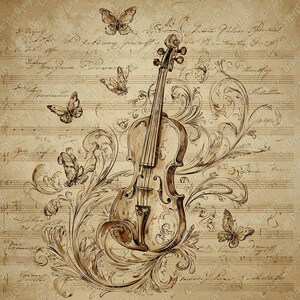 Vintage Sheet Music Clipart, 10 High Quality JPG, Vintage Music ...