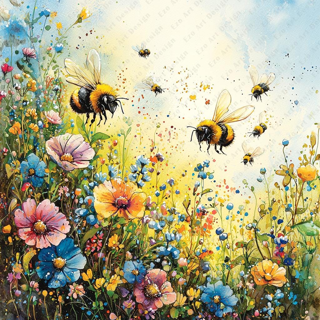 Honey Bees Clipart, 10 High Quality JPG, Cute Bumblebee, Sweet as Honey ...